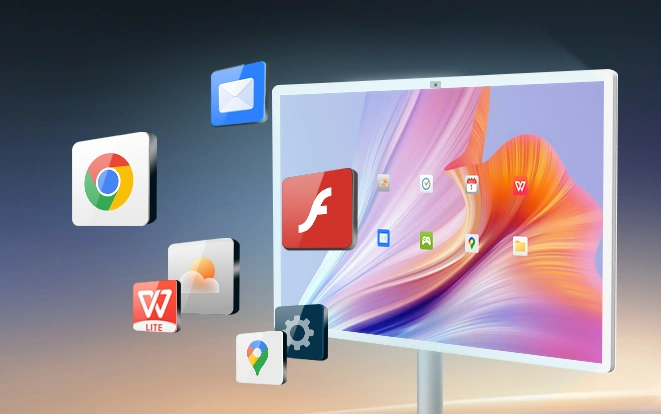 32 inch Mobile Smart Screen | Portable Touch Display – Yetronic