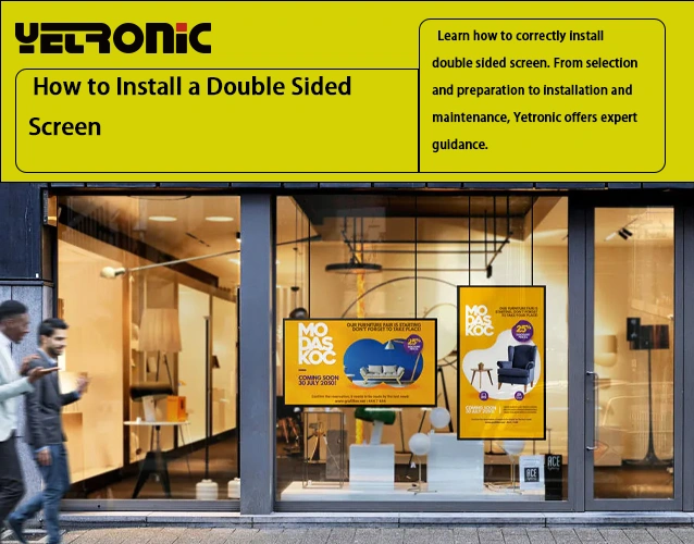 How to Install a Double Sided Screen | Yetronic - Smart Board Factory